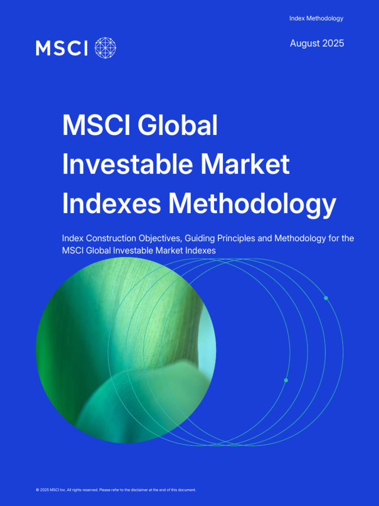 MSCI Global Market Indexes Methodology | PDF | Msci | Stock Market