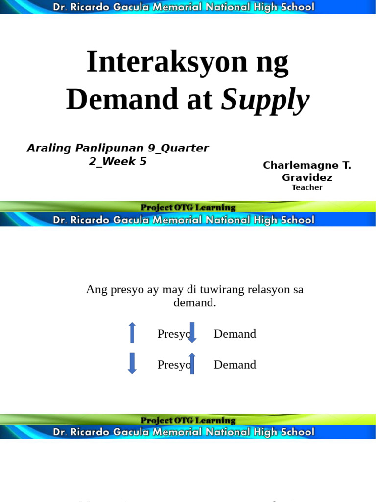 Interaksyon NG Demand at Suplay | PDF