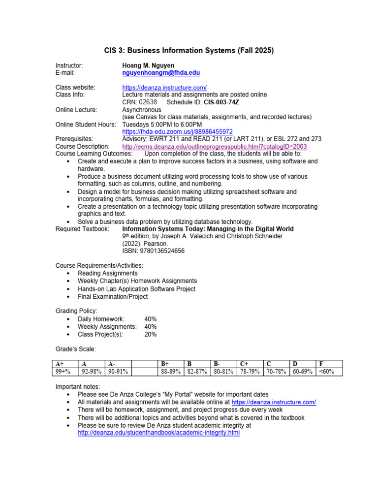 Nguyen CIS-003-74Z Fall2025 | PDF | Computing