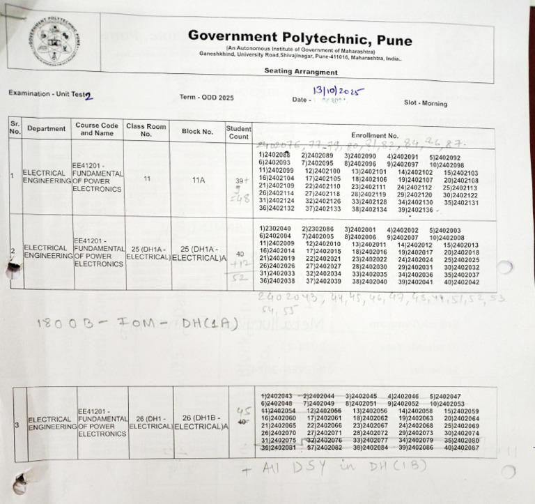 FPE Seating Arrangement | PDF