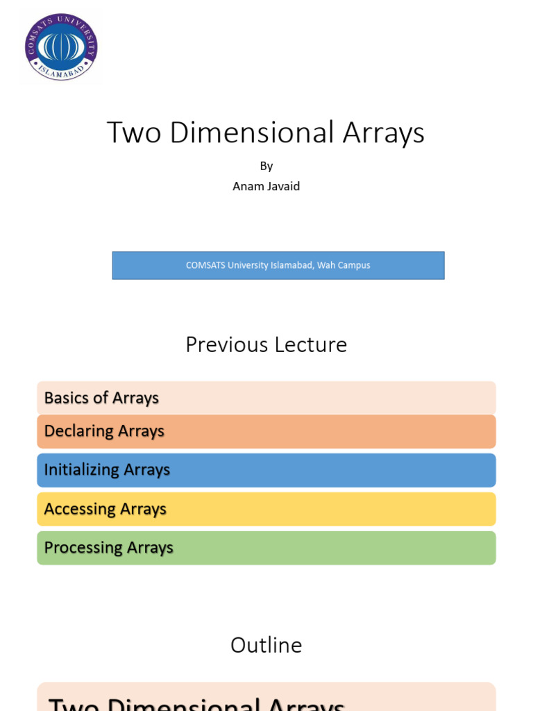 Arrays-2d Arrays | PDF