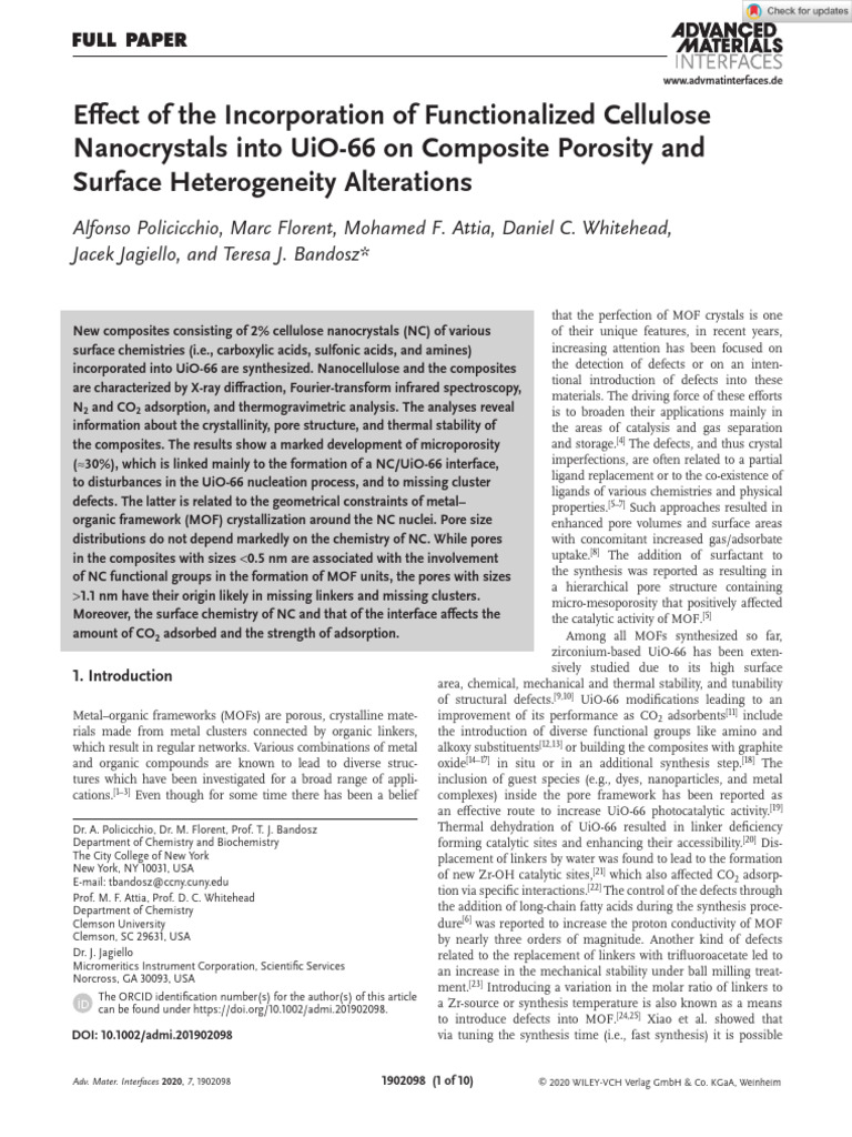 Effect of The Incorporation of Functionalized Cellulose Nanocrystals ...
