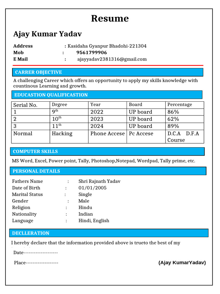 Ajay Resume | PDF