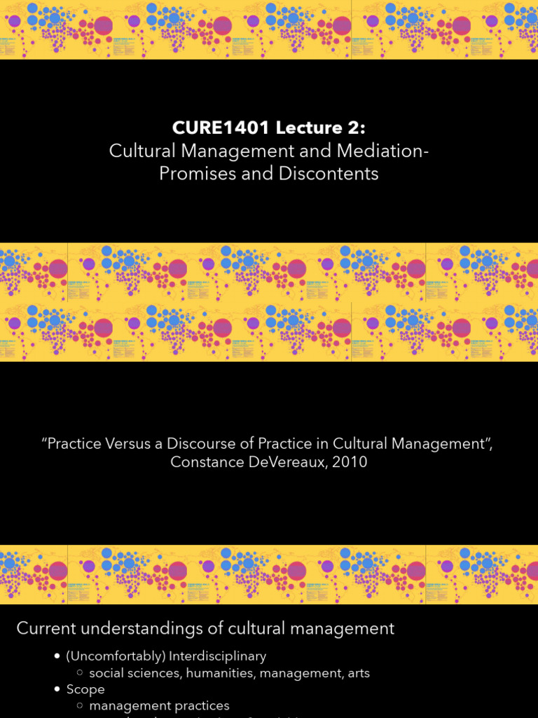 Cultural Management: Practices & Reflections | PDF | Social Sciences ...