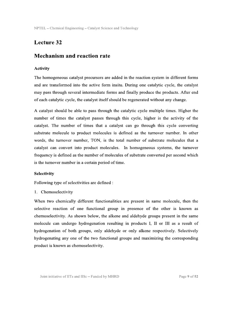 Mekanisme Reaksi Katalisis Homogen | PDF