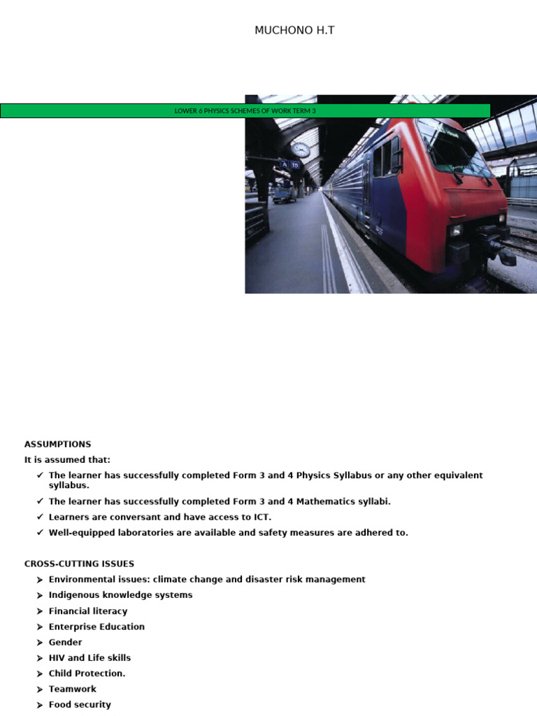 Term 3 Physics Curriculum Overview | PDF | Waves | Physics