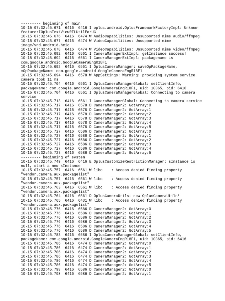 Log Cat 1760488365383 | PDF | Operating System Technology | Software