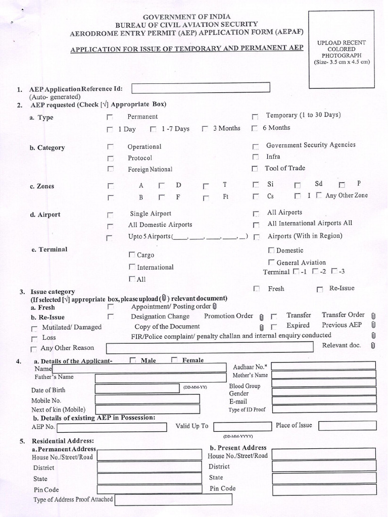 AEP Application Format - 0001 | PDF