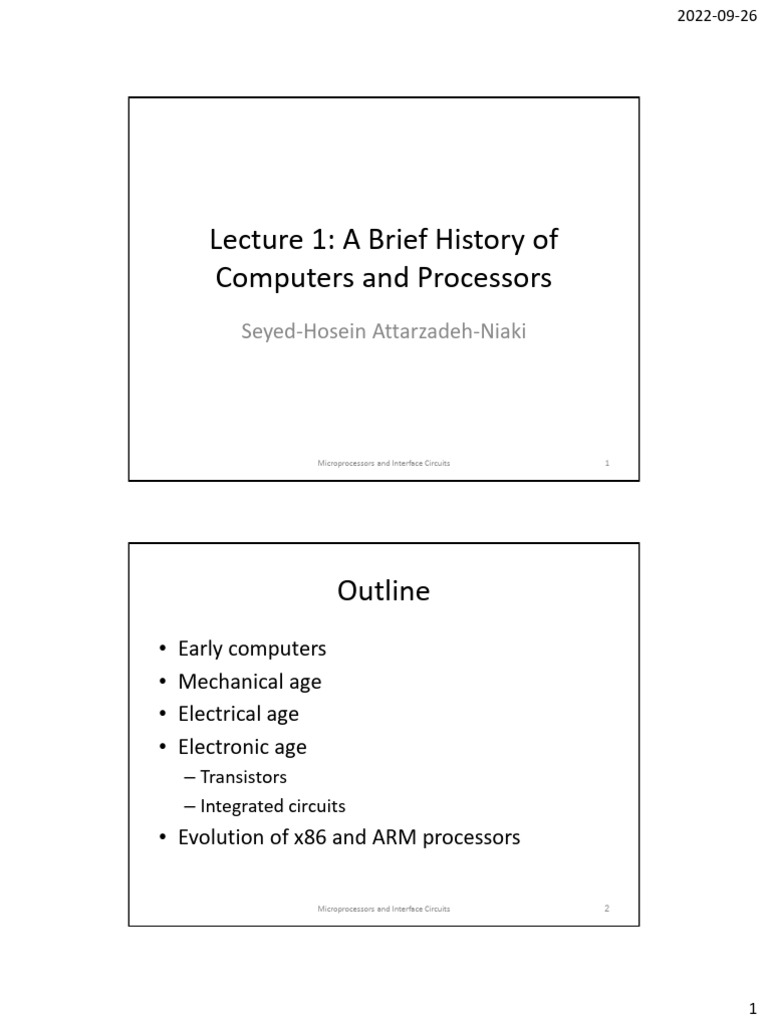 A History of Computers and Processors | PDF | Integrated Circuit ...
