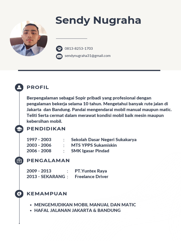 CV Sendy Nugraha | PDF