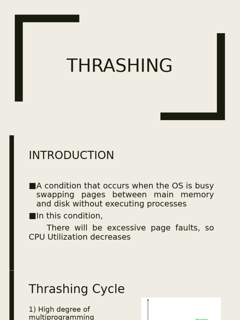 Understanding Thrashing in OS Memory Management | PDF
