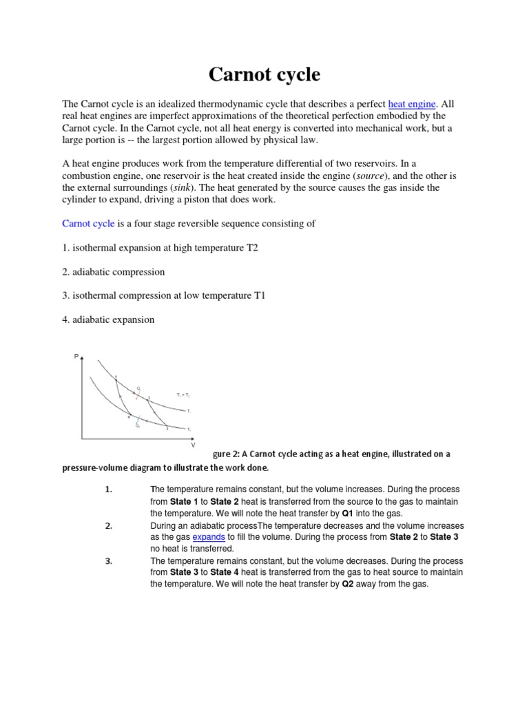 Understanding the Carnot Cycle | PDF | Heat | Temperature
