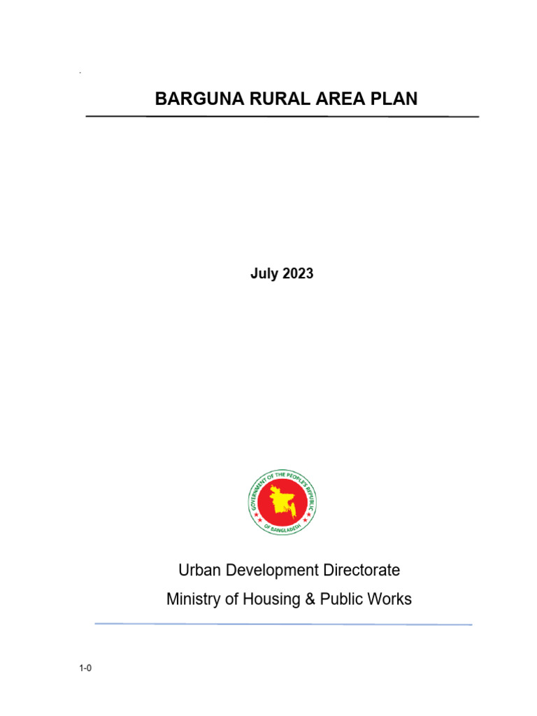 Barguna Rural Area Plan | PDF | Infrastructure | Sustainability