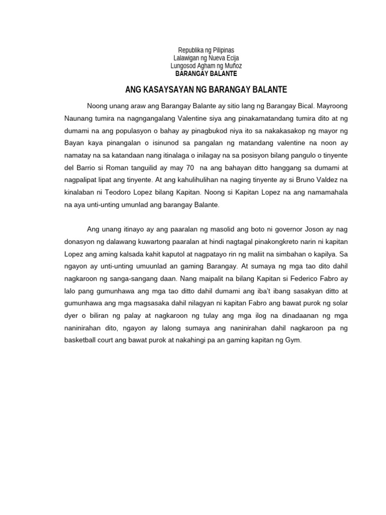History Balante | PDF