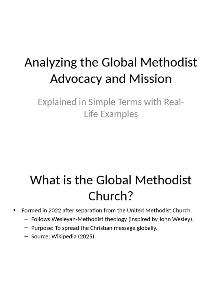 Global Methodist Advocacy and Mission | PDF | Christian Mission | Methodism
