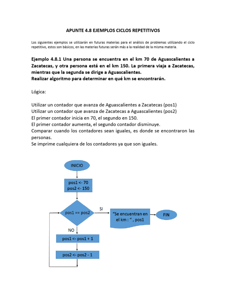 Apunte 4.8 Ejemplos Ciclos Repetitivos | PDF