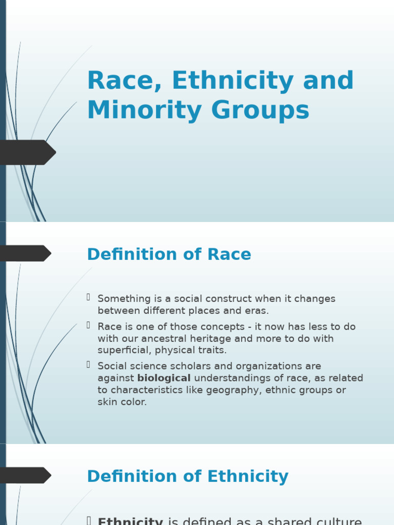 Race, Ethnicity and Minority Groups | PDF | Globalization | Race (Human ...