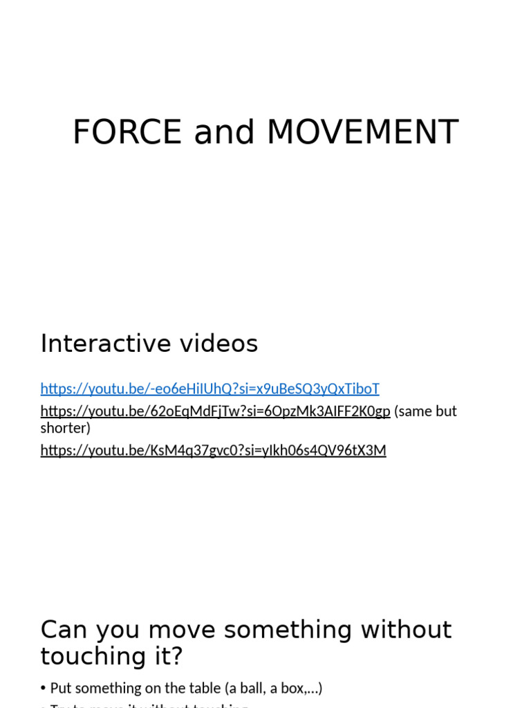 Science 2 - Force and Movement | PDF | Force