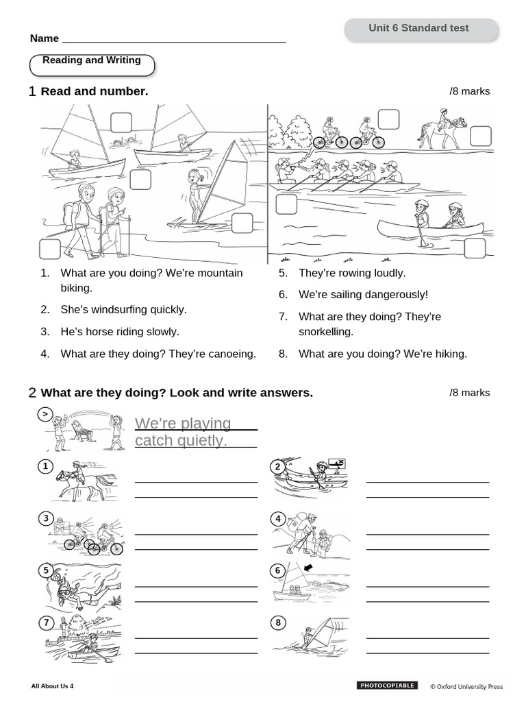 06 AAU Level 4 Test Standard Unit 6 | PDF