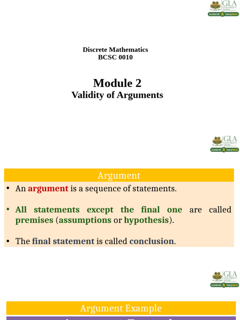 Validity of Arguments in Logic | PDF | Argument | Contradiction