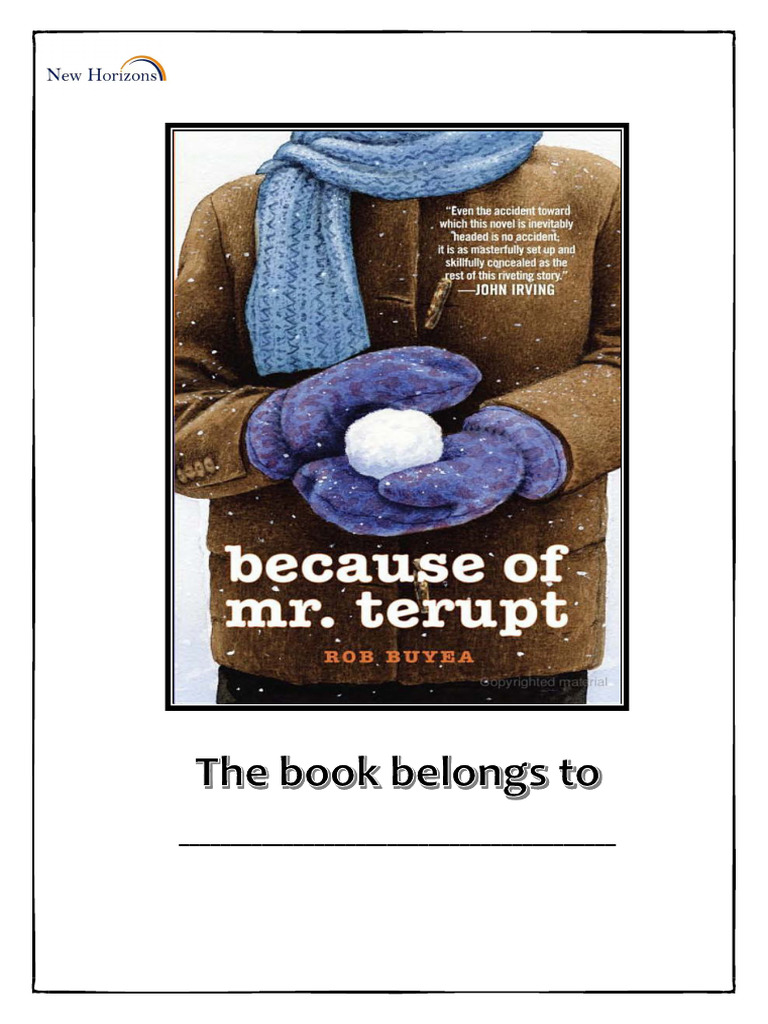 Because of Mr. Terupt - Novel Study | PDF