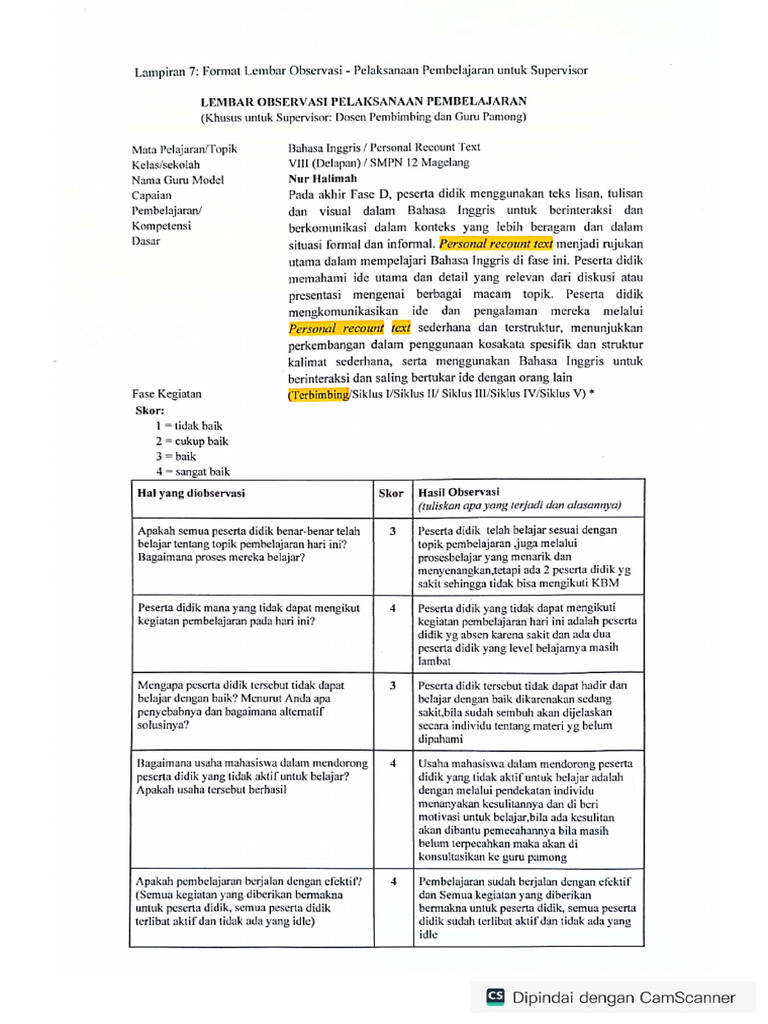 Nur Halimah Lampiran 7 | PDF