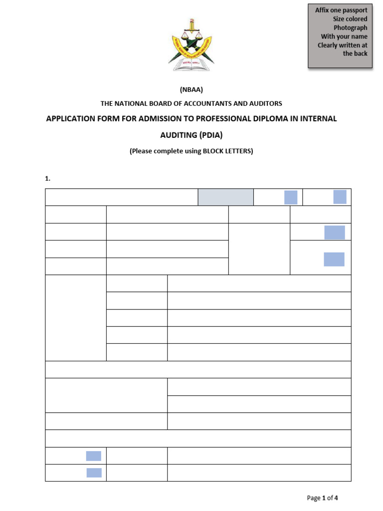 NBAA PDIA Application Form Guide | PDF | Payments | Invoice