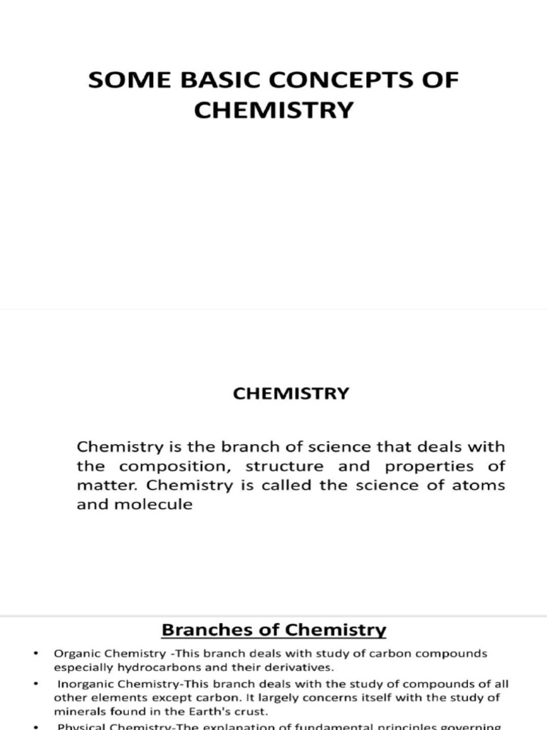 Some Basic Concepts of Chemistry | PDF
