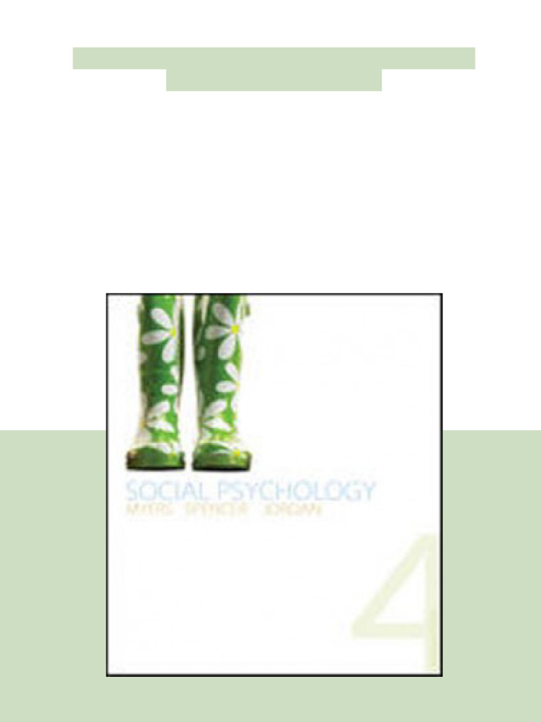 Test Bank For Social Psychology, 4th Canadian Edition: Myers Newest ...