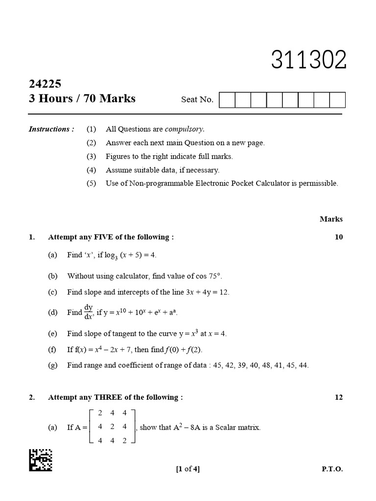 2025 Summer Question Paper | PDF | Standard Deviation | Mathematical ...