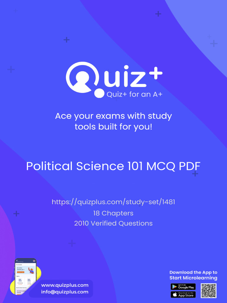 Political Science 101 MCQ Study Guide | PDF | Opinion Poll | United ...