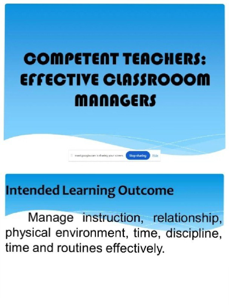 TTS Classroom Management | PDF