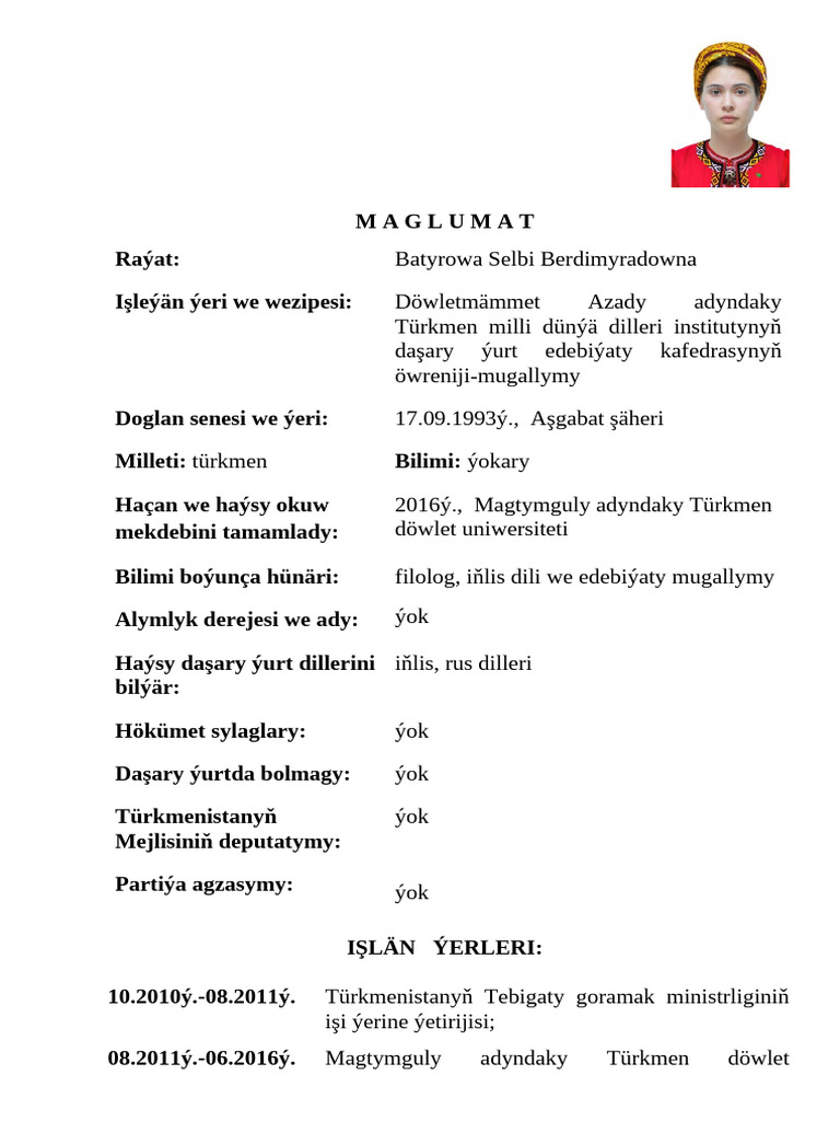 5.batyrowa Selbi | PDF