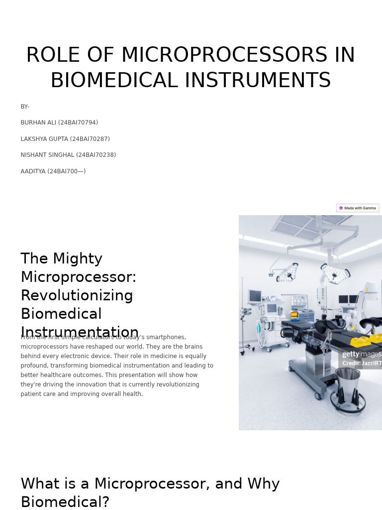 Microprocessors in Biomedical Instruments | PDF | Medical Imaging ...