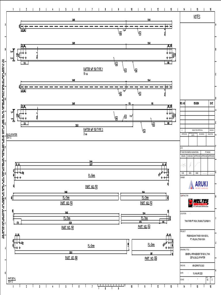 Buld Up Rafter Tank 600 KL Aruki R0 | PDF