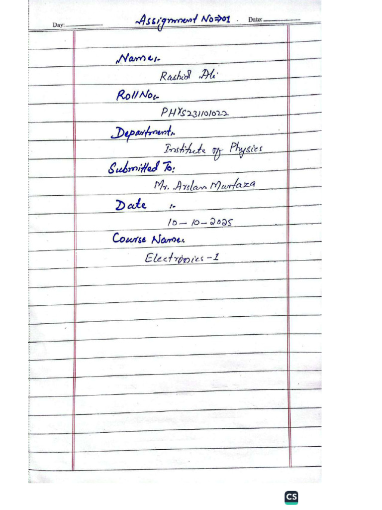 Electronics Assignment 1 - Compressed | PDF