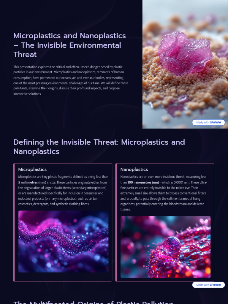 Microplastics and Nanoplastics The Invisible Environmental Threat | PDF ...