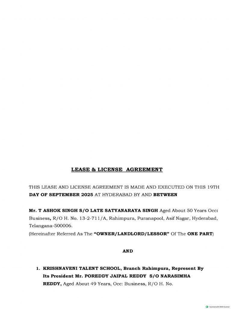 Ashok Singh Rental Agreement | PDF