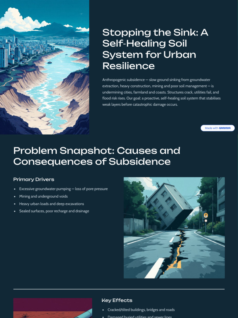 Stopping The Sink A SelfHealing Soil System For Urban Resilience | PDF ...