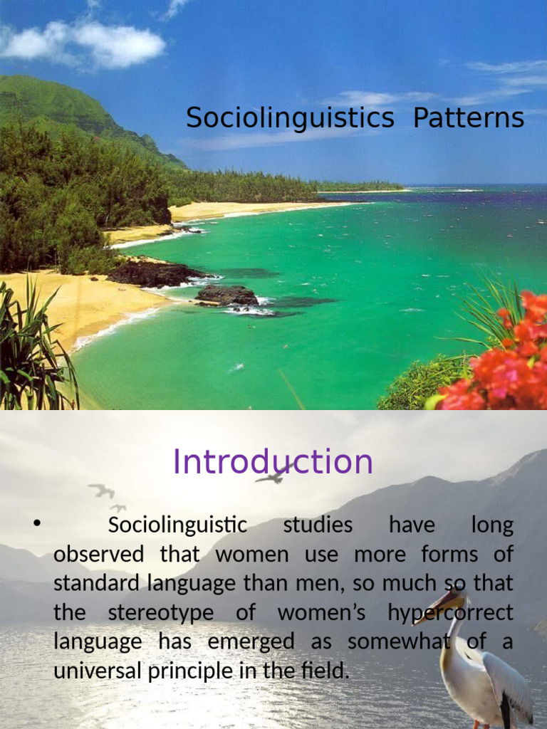 Sociolinguistic Patterns in Language Use | PDF | Sociolinguistics ...