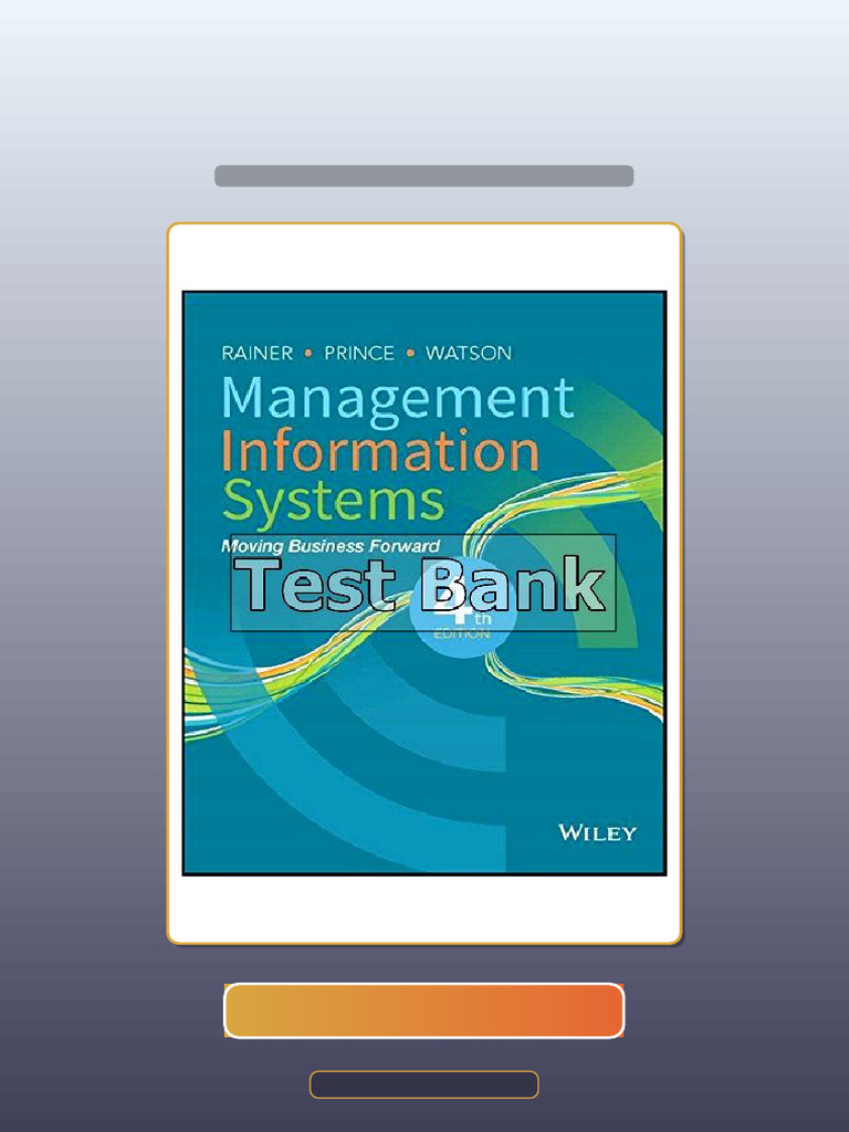 Get PDF of Management Information Systems 4th Edition Rainer | PDF ...