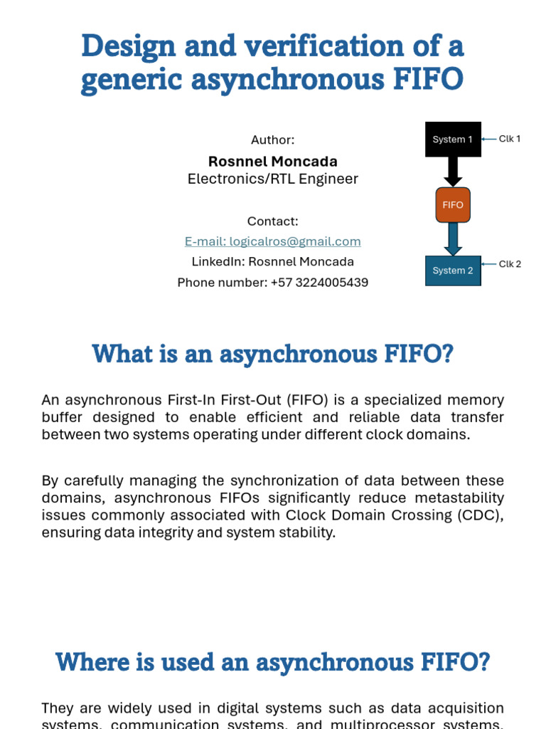Asynchronous FIFO Design and Verification | PDF | Computer Science ...