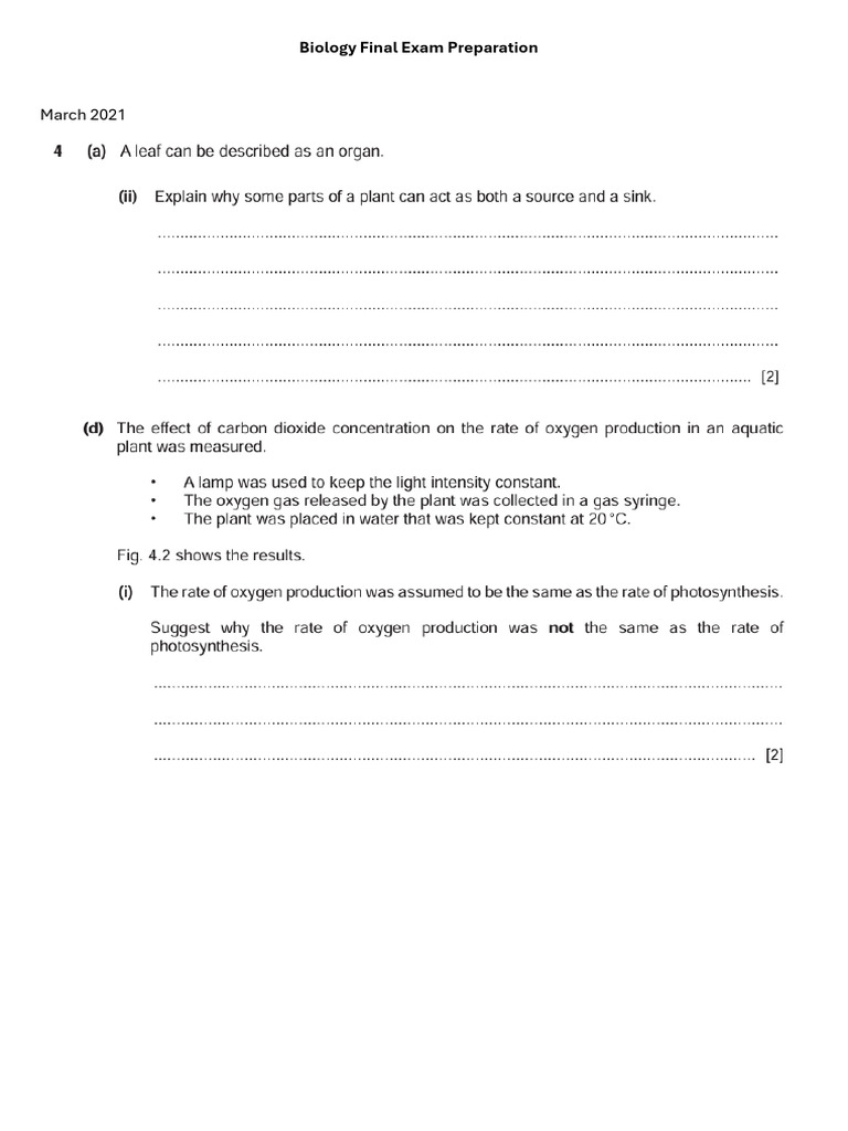 Biology Final Exam Prep Essay | PDF