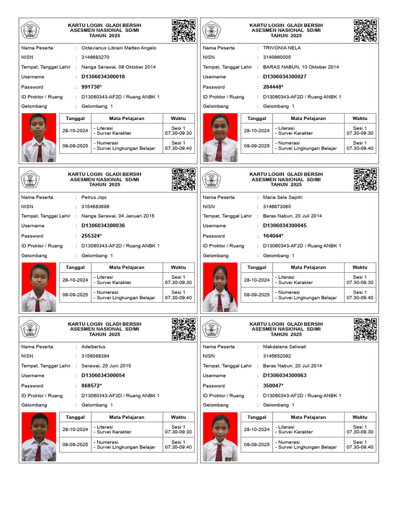 Kartu SDN 08 Baras Nabun | PDF