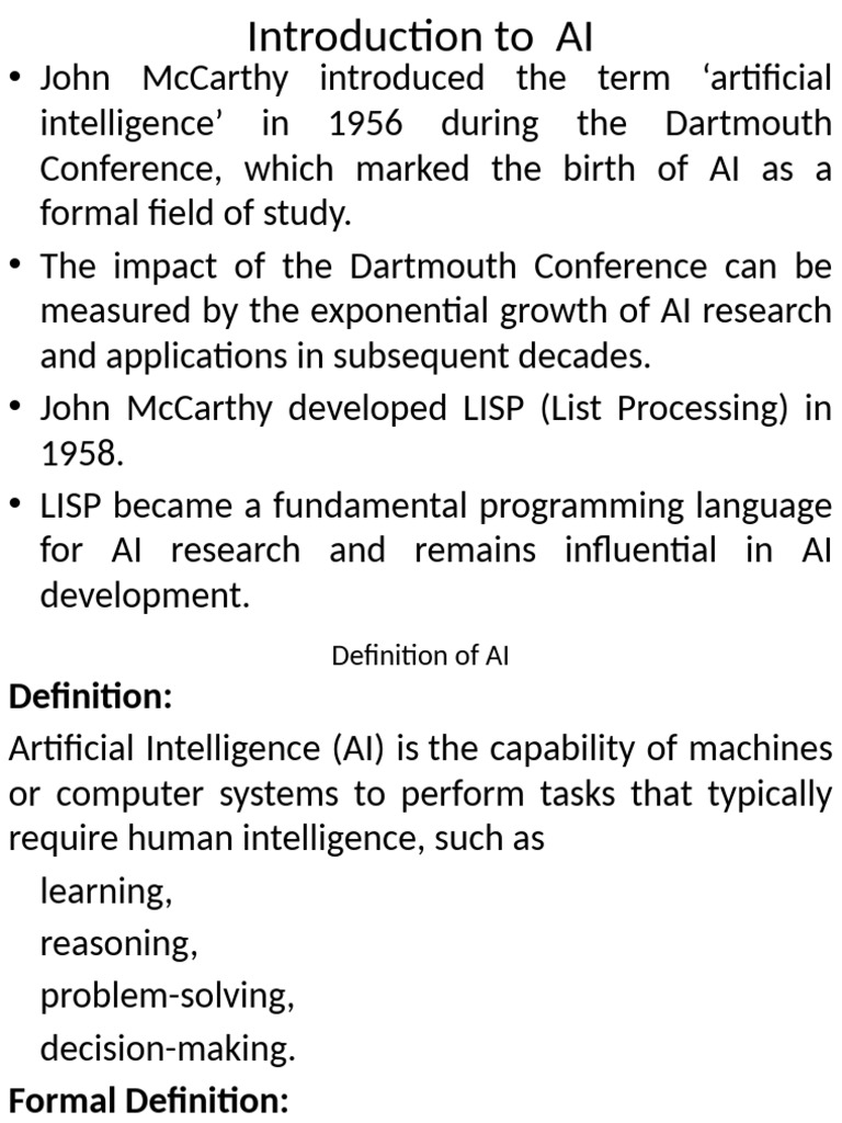 Introduction to Artificial Intelligence | PDF | Artificial Intelligence ...