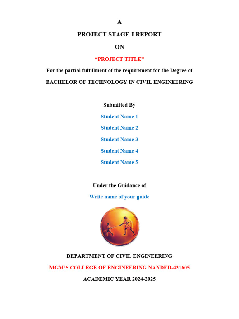 Project Stage-I Report: Civil Engineering | PDF | Methodology | Experiment
