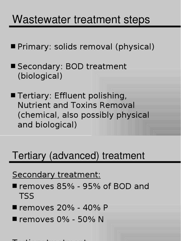 Wastewater Treatment Steps | PDF | Sewage Treatment | Chemical Elements