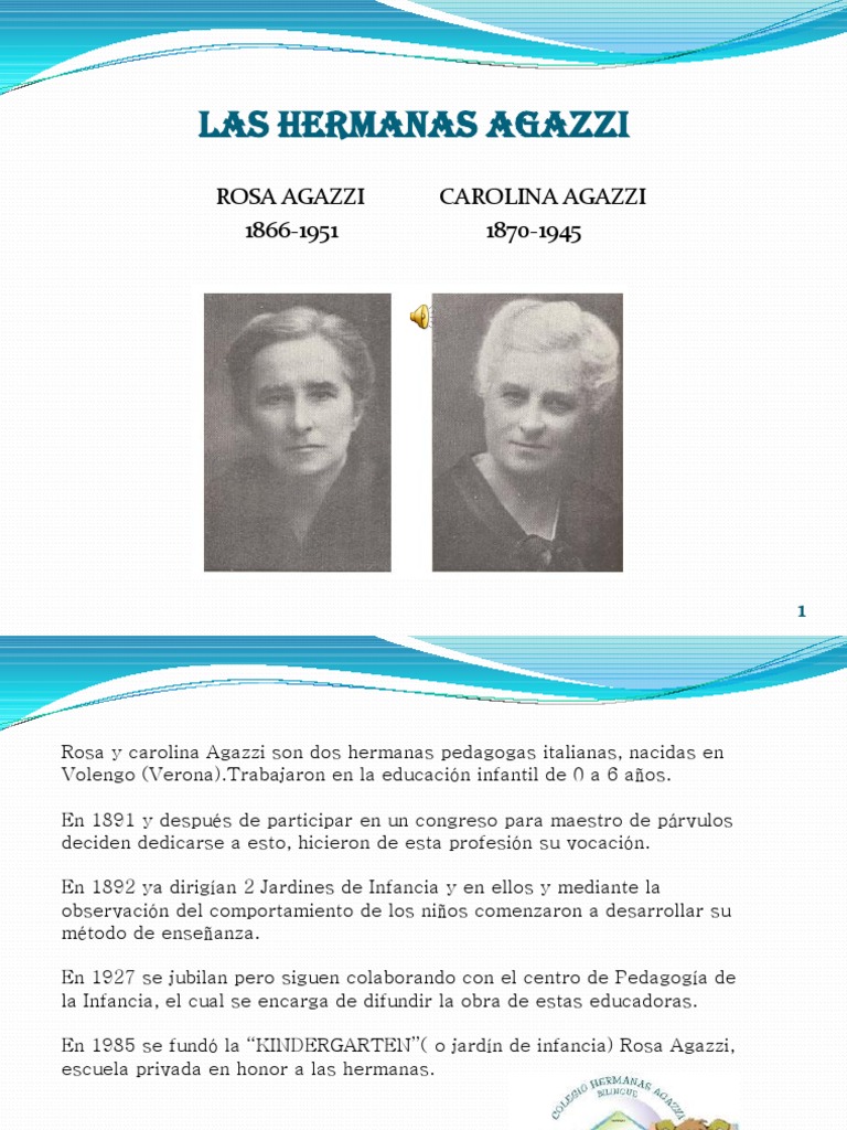 2.1 Actividad 3.las Hermanas Agazzi | PDF | Jardín de infancia | Cognición