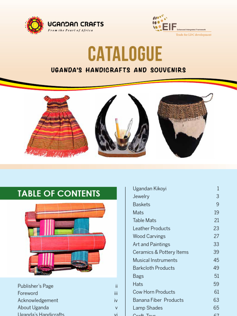 Uganda Handicrafts and Souvenirs Catalogue | PDF | Handbag | Pottery