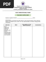 PPST COIs and NCOIs Summary 2024-2025 | PDF | Learning | Educational ...